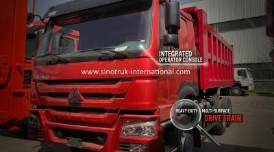 China Red Color SINOTRUK HOWO 6x4 Dump Truck 266HP LHD Type for sale
