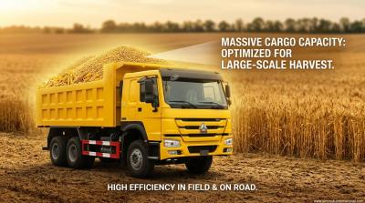 China Safety Big Howo Dump Truck 10 - 25 CBM Middle Lifting Hydraulic Control System for sale
