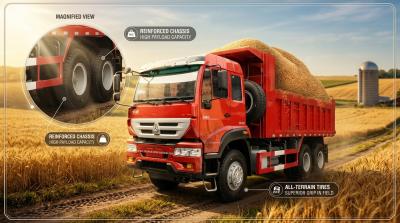 China 30 - 40 Tons 6X4 LHD Tipper Dump Truck with 10-25CBM Front Lifting Hydraulic Cylinder for sale