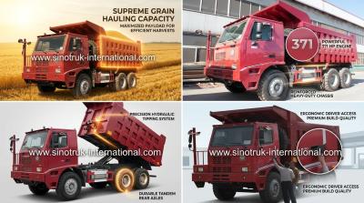 China 10 Wheels 70 Ton Dump Truck With Unilateral High Strength Skeleton Cab for sale