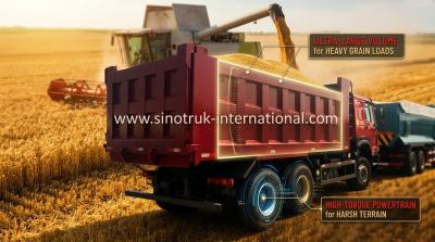 China Sinotruk Howo Tipper Dump Truck 6X4 LHD 371HP 25 Ton 10-25CBM  ZZ3257N3647A for sale