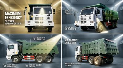 China Heavy Duty Tipper Dump Truck LHD With Unilateral High Strength Skeleton Cab for sale