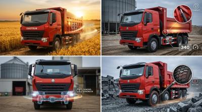 China SINOTRUK Tipper Dump Truck  HOWO A7 371HP engine  for Mining ZZ3257N3847N1 for sale