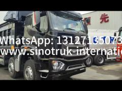 HOWO NX 380HP RHD 블랙 틱퍼 덤프 트럭