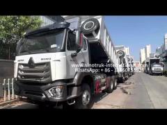 SINOTRUK HOHAN Howo 덤프 트럭 팁퍼 중부 하중 Weichai 엔진 6 × 4 LHD 직사각형 화물 상자 흰색 19-20CBM