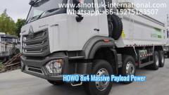 HOWO 8X4 380HP NX Tipper Dump Truck RHD