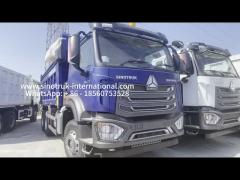SINOTRUK HOWO N7 Tipper Dump Truck 6X4 A Warning Light With A Tarpaulin