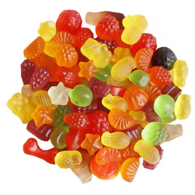 Halal certified fruit flavored gummies in retail packaging