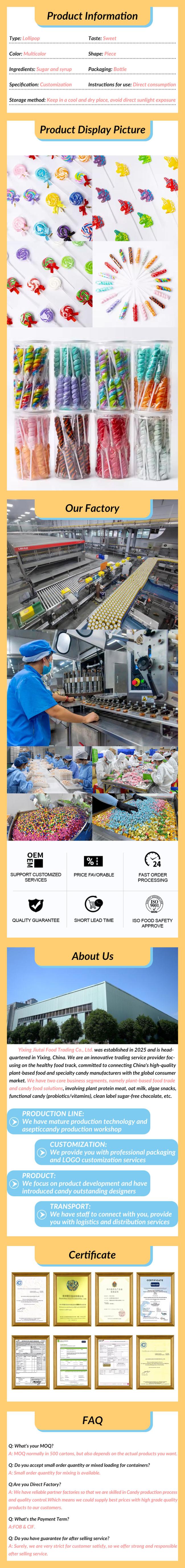 Packaged fruit-flavored lollipops showing retail-ready presentation