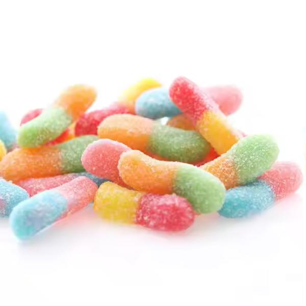 Quality Bulk Halal Soft Fruit Candy Fun Size Gummy Worms Natural Flavors for sale