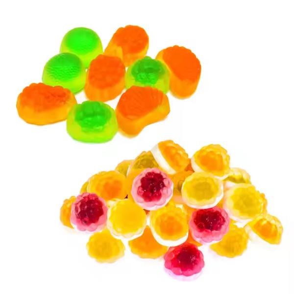 Quality Fruit Bonbons Candy 3D 4D Gummies Bulk Jam Filled Soft Candy Sweets for sale