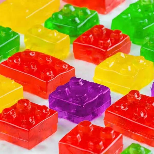 Quality HACCP/BRC Certificate 3D 4D Gummies Building Block Jelly Gummy Cube Candy for sale