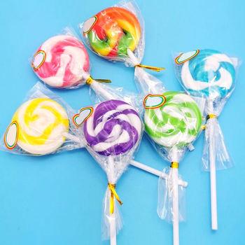 China Chinese Snack Cartoon Round Colorful Lollipops Sour And Sweet Bulk Candy 80g for sale