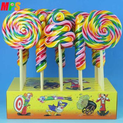 China Chinese Snack Cartoon Round Colorful Lollipops Sour And Sweet Bulk Candy 80g for sale