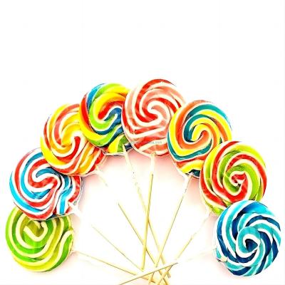 China 200 Gram Rainbow Giant Halal Lollipop Candy Individually Wrapped Confectionery Products Chinese Snacks for sale