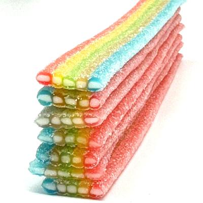 China Custom Sour Skittles Gummies With Custom Bag Fruit Flavor Colored Halal for sale