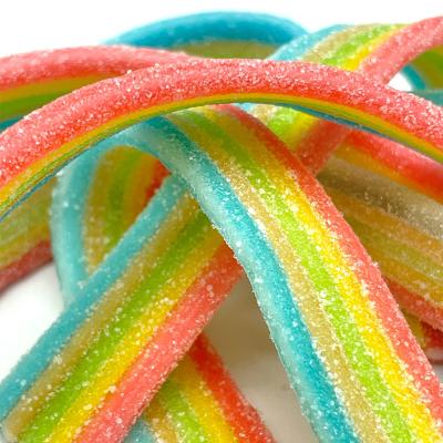 China Custom Sour Skittles Gummies With Custom Bag Fruit Flavor Colored Halal for sale