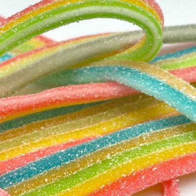 China Custom Sour Skittles Gummies With Custom Bag Fruit Flavor Colored Halal for sale