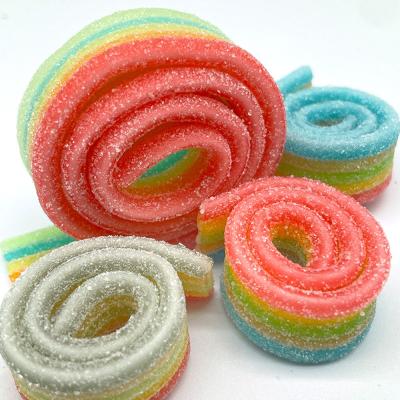 China Custom Sour Skittles Gummies With Custom Bag Fruit Flavor Colored Halal for sale