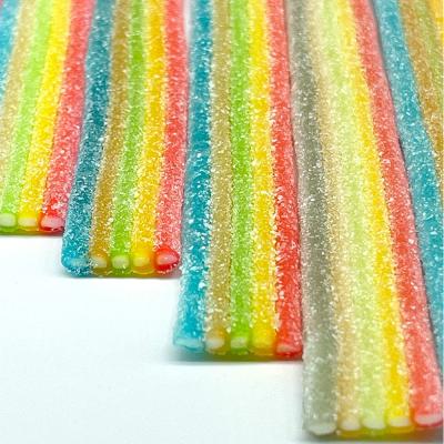 China Custom Sour Skittles Gummies With Custom Bag Fruit Flavor Colored Halal for sale