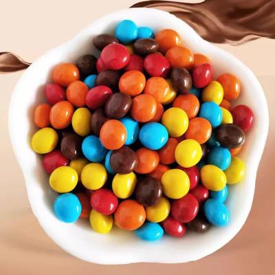 China Custom Milk Chocolate Beans Halal Colorful Crisp Sugar Coated For Children for sale