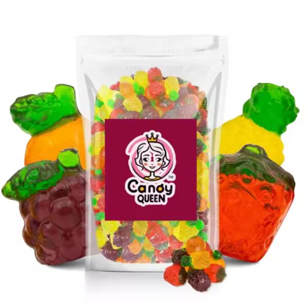 Quality Soft 3D 4D Juice Peelable Gummy Halal Peeled Fruit Candy Ball for sale