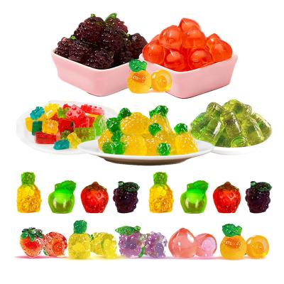 China Soft 3D 4D  Juice Peelable Gummy Halal Peeled Fruit Candy Ball for sale