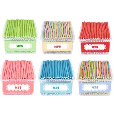 China Long Sweets lemon Sour Straw Candy Mixed Fruit Sweet Long Straw for sale