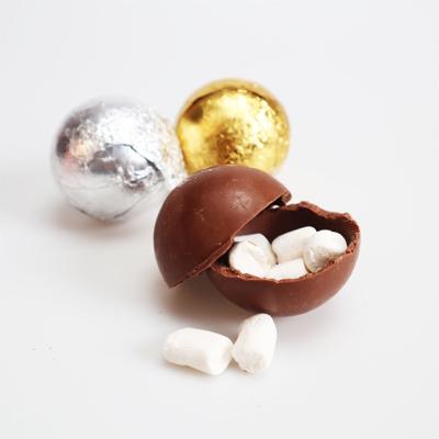 China Milk  Chocolate Stuffed Marshmallows Cocoa Butter Chocolate Bomb Brown for sale