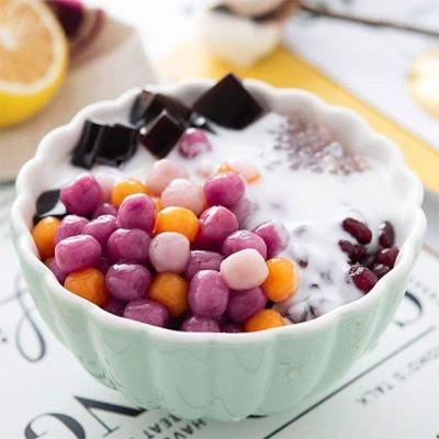China Taro Tea Instant Mix Organic Tapioca Pearls Round  Low Fat And Low Calories for sale