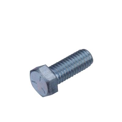 China Din933 Hex Bolt Carbon Steel Zinc Plated Grade 4.8 5.8 8.8 10.9 M12 M16 for sale