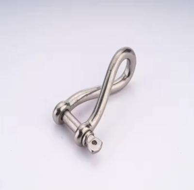 China Stainless Steel Roller Shackle Hardware Mooring Twisted d Shackle for sale