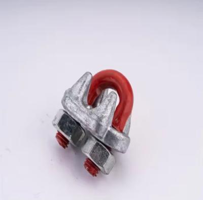 China Red Paint Casting Wire Rope Clips Rigging Cable Grip Clamp Wire Rope Fitting for sale