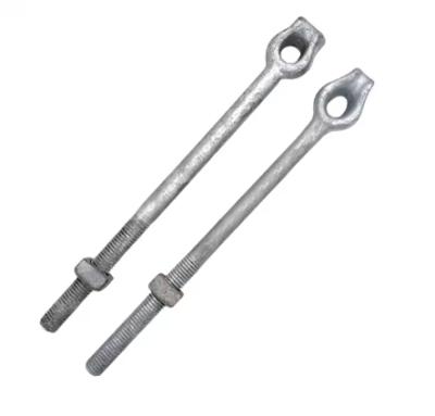 China Pole Line Hardware Zinc Plated Carbon Steel Thimble Eye Anchor Rod for sale