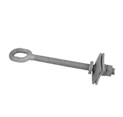 China Hook Bolt Oval Long Eye Bolt Forged Chicken Heart Ring Eye Bolt with Hex Nut and Washer for sale