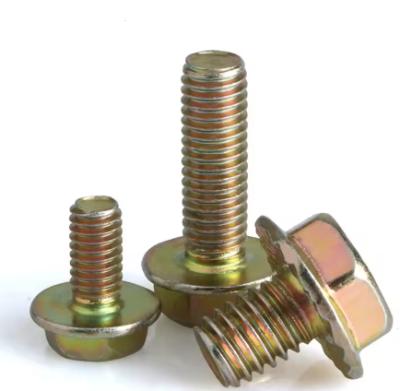 China DIN6921 Stainless Steel Zinc Hex Flange Bolt M6 Black Grade 8.8 for sale