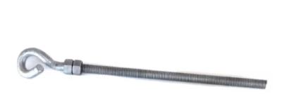 China Galvanized Pigtail Bolt Pig Tail Steel Hook Bolts Screw Grade4.8 for sale