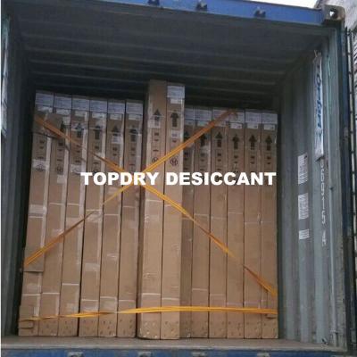 China TOPDRY Moisture Absorbent Calcium Chloride Compared With Super Dry Silica Gel Desiccant for sale