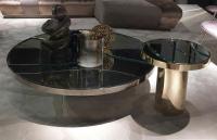 China Marble Customized Coffee Table Titanium 400mm Living Room Tea Table for sale