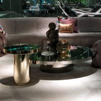 China Marble Customized Coffee Table Titanium 400mm Living Room Tea Table for sale