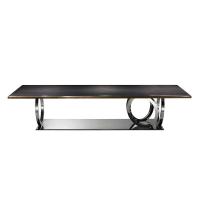 China Marble Decal Luxury Modern Dining Table Set , 750mm Solid Wood Dining Table for sale