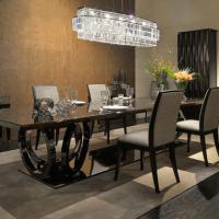China Marble Decal Luxury Modern Dining Table Set , 750mm Solid Wood Dining Table for sale