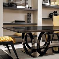 China Marble Decal Luxury Modern Dining Table Set , 750mm Solid Wood Dining Table for sale