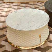 China Round Marble Multifunctional Minimalist Coffee Table 100cm Morden for sale