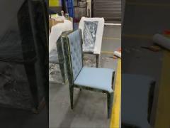 Luxury Modern Dining Chairs 0.53m European Tufted Leather
