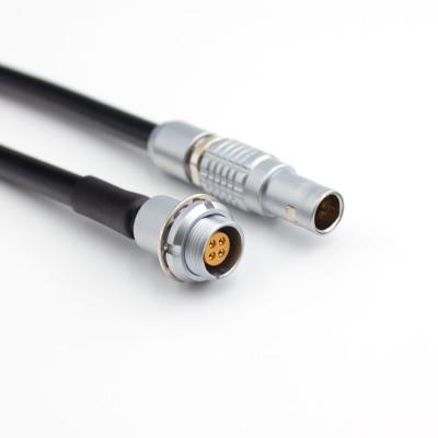 China Push Pull Industrial Cable Harness Assembly 4 Pin Straight Plug And Socket for sale