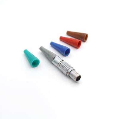 China conectores 5A IP50 da tração do 1B 8 Pin Low Voltage Circular Push com luva colorida à venda