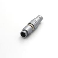 China Self Locking Circular Push Pull Connector 6 Pin 7A Male Plug Silver Chrome for sale