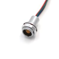 China 0K Series 5 Pin Push Pull Circular Connector IP68 Chrome Plated Brass Shell for sale