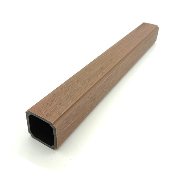 Quality Coextrusion Hollow Balustrade WPC Balcony Railing UV Resistant PE Capped 50x50 for sale